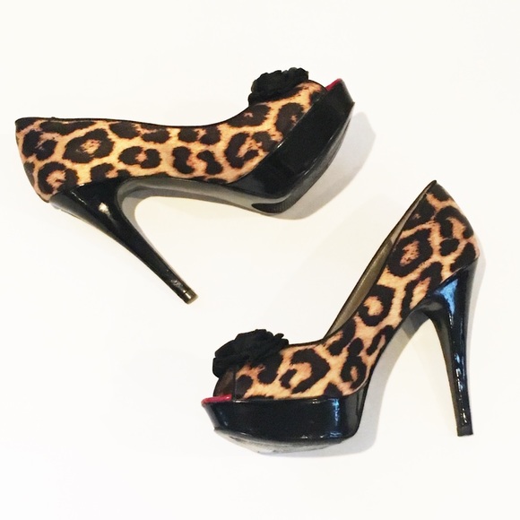 Guess | Shoes | Guess Leopard Print Platform Heels Size 8 | Poshmark